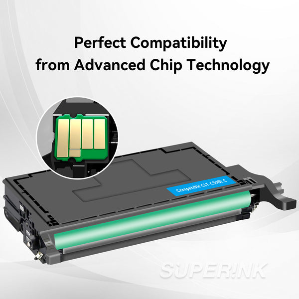 Compatible Samsung CLT-C508L Cyan Toner Cartridge By Superink - Superink.ca