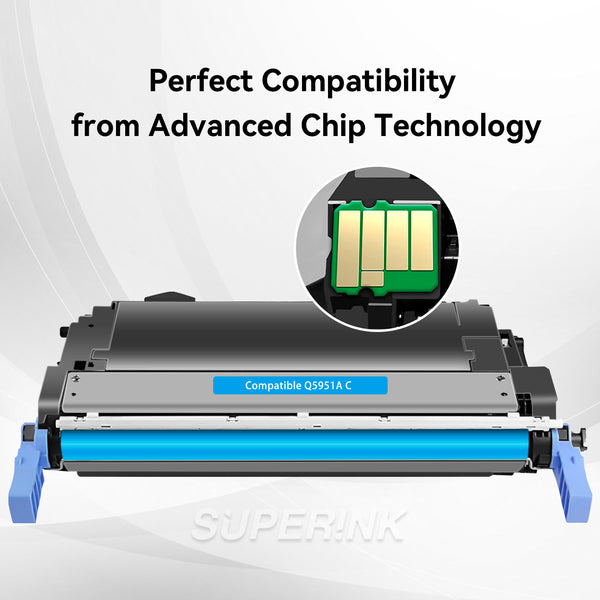 Compatible HP Q5951A Cyan Toner Cartridge (HP 643A) By Superink - Superink.ca