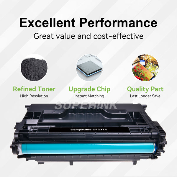 Compatible HP CF237A (HP 37A) Black Toner Cartridge by Superink ...
