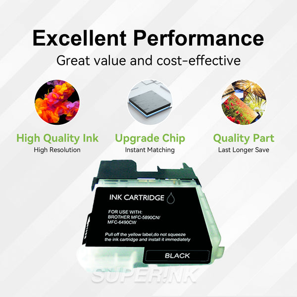 Compatible Brother LC65BK Black Inkjet Cartridge by Superink - Superink.ca