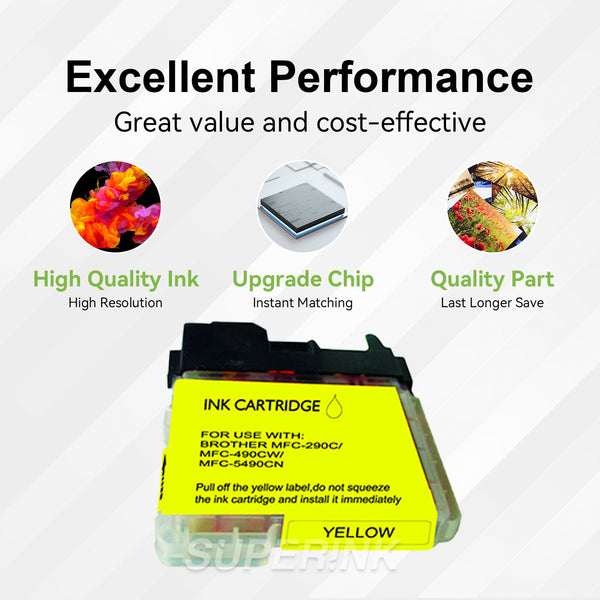 Compatible Brother LC61Y Yellow Inkjet Cartridge - Superink.ca