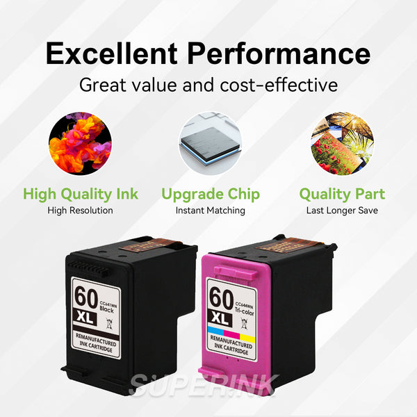 Compatible HP 60XL Inkjet Cartridge Combo High Yield By Superink ...