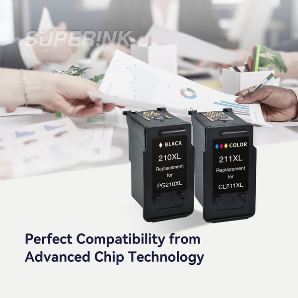 Compatible Canon PG-210XL CL-211XL Combo Inkjet Cartridge - Superink.ca