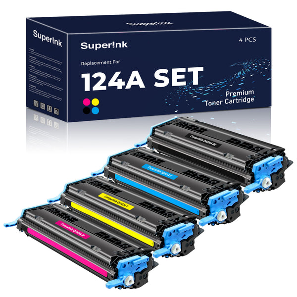 Compatible HP 124A Toner Cartridge Set By Superink - Superink.ca