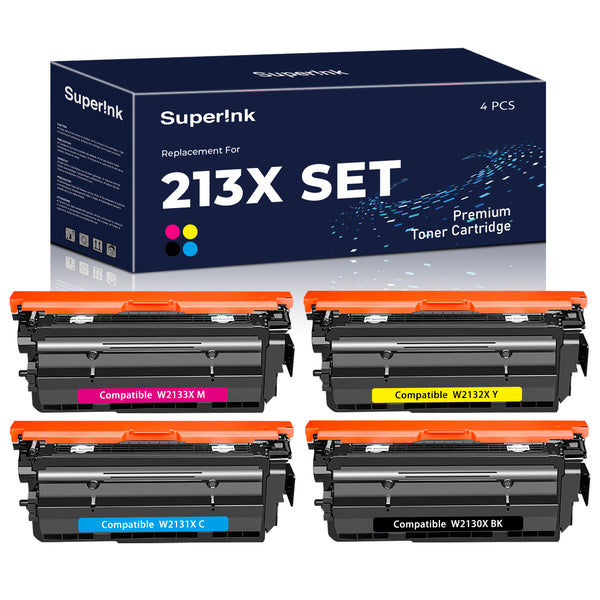 Compatible HP 213X With Chip Toner Cartridge Set By Superink - Superink.ca