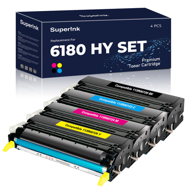 Compatible Xerox 6180 Toner Cartridge Combo High Yield By Superink ...