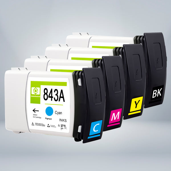 Compatible HP 843A Combo BK/C/M/Y Ink Cartridge / 400-ml - Superink.ca