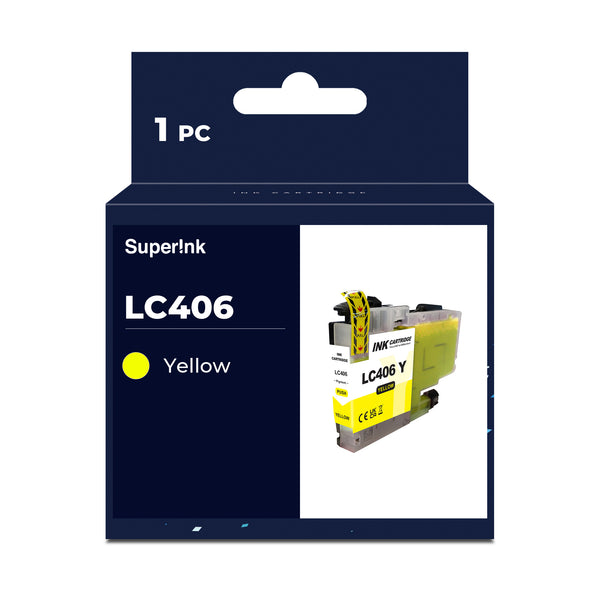 Compatible Brother LC406 Yellow Ink Cartridge by Superink - Superink.ca