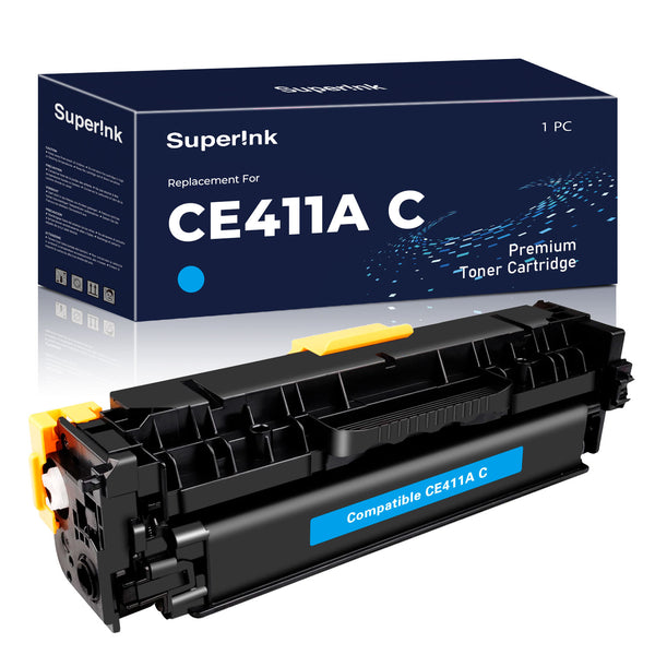 Compatible HP CE411A Cyan Toner Cartridge (HP 305A) By Superink ...