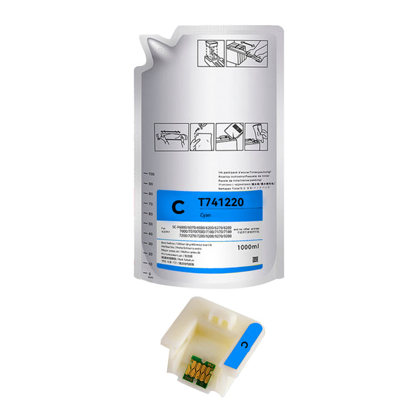 Compatible Epson T741220 DS Ink Pack, 1 Liter - Cyan By Superink ...