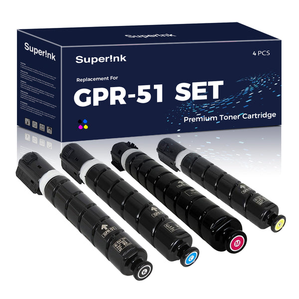 Compatible Canon GPR-51 Toner Cartridge Combo BK/C/M/Y By Superink ...