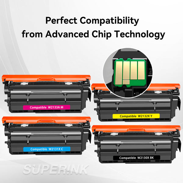 Compatible HP 213X With Chip Toner Cartridge Set By Superink - Superink.ca