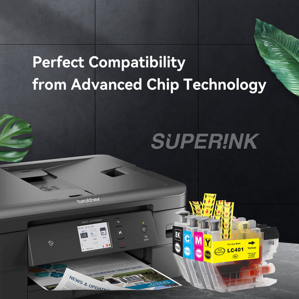 Compatible Brother LC401 Ink Cartridge Combo High Yield by Superink ...
