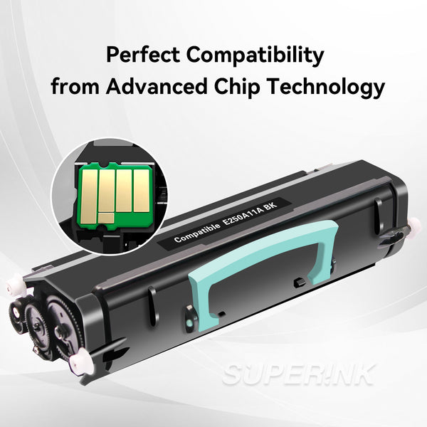Compatible Lexmark E250 Black Toner Cartridge (E250A11A) By Superink ...