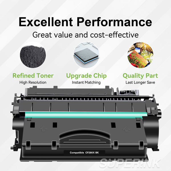 Compatible HP CF280X Black Toner Cartridge (HP 80X) By Superink ...