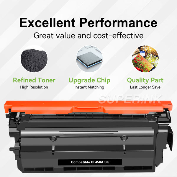 Compatible HP CF450A (655A) Black Toner Cartridge - Superink.ca