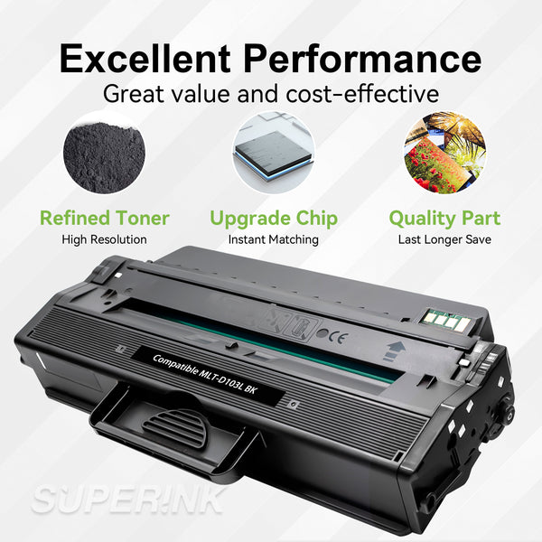 Compatible Samsung MLT-D103L Black Toner Cartridge By Superink - Superink.ca