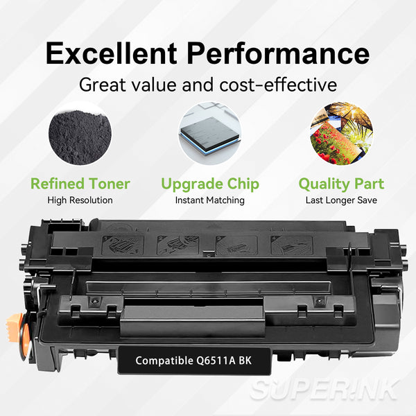 Compatible HP 11A (Q6511A) Black Toner Cartridge By Superink - Superink.ca
