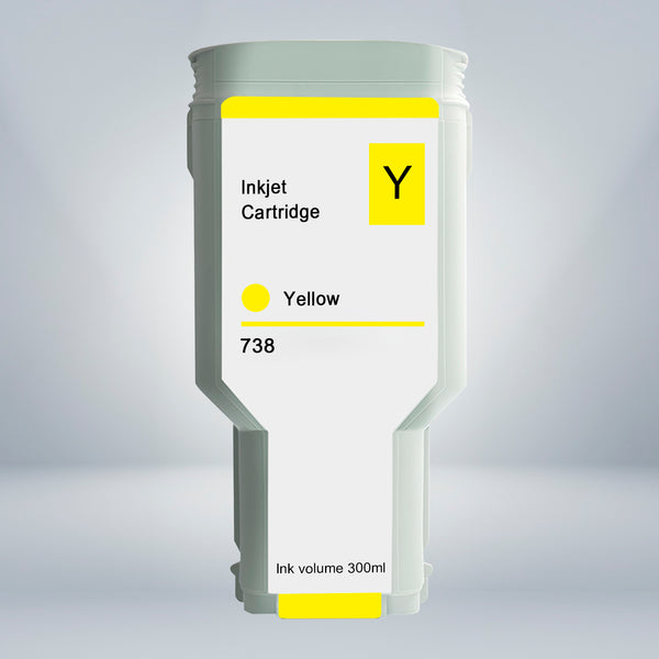 Compatible HP 738 YELLOW 300ML Ink Cartridge - Superink.ca