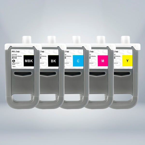 Compatible Canon PFI-740 / PFI-340 Combo Ink Cartridge MBK/BK/C/M/Y ...