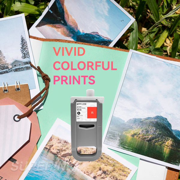 Compatible Canon PFI-3700 PFI-3300 PFI-3100 Red 700ML Ink Cartridge By ...