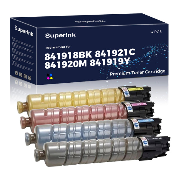 Compatible Ricoh 841918 841921 841920 841919 Toner Combo By Superink ...