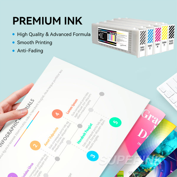 Compatible Epson T694 Ink Cartridge Combo PBK/C/M/Y/MBK - Superink.ca