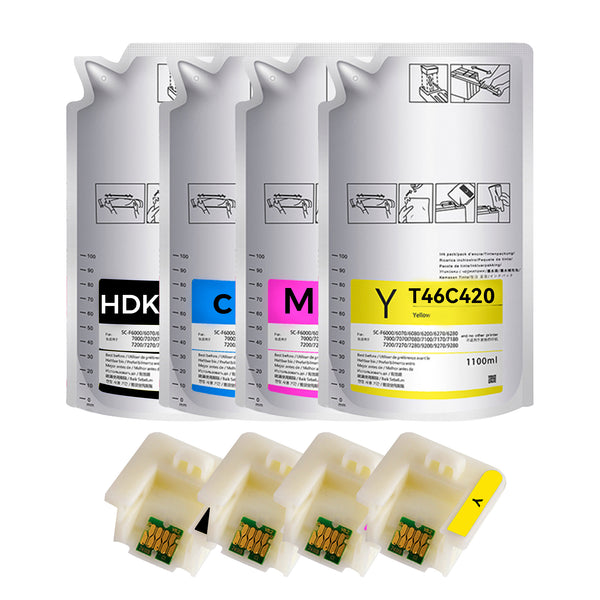 Compatible Epson T46C DS Ink Pack Set, 4x1100ML By Superink - Superink.ca