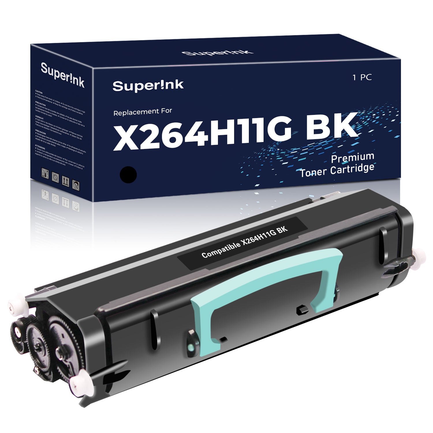 Compatible Lexmark X264 Black Toner Cartridge (X264H11G) By Superink ...