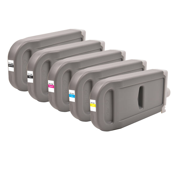 Compatible Canon PFI 710 Combo Ink Cartridge MBK/BK/C/M/Y By Superink - Superink.ca